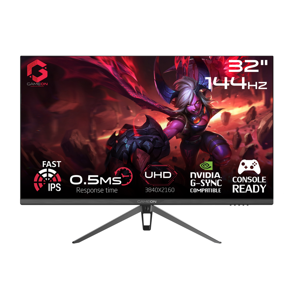 GAMEON GOP32UHD144IPS Premium Series 32" 4K UHD, 144Hz, MPRT 0.5ms, HD – gameon.store