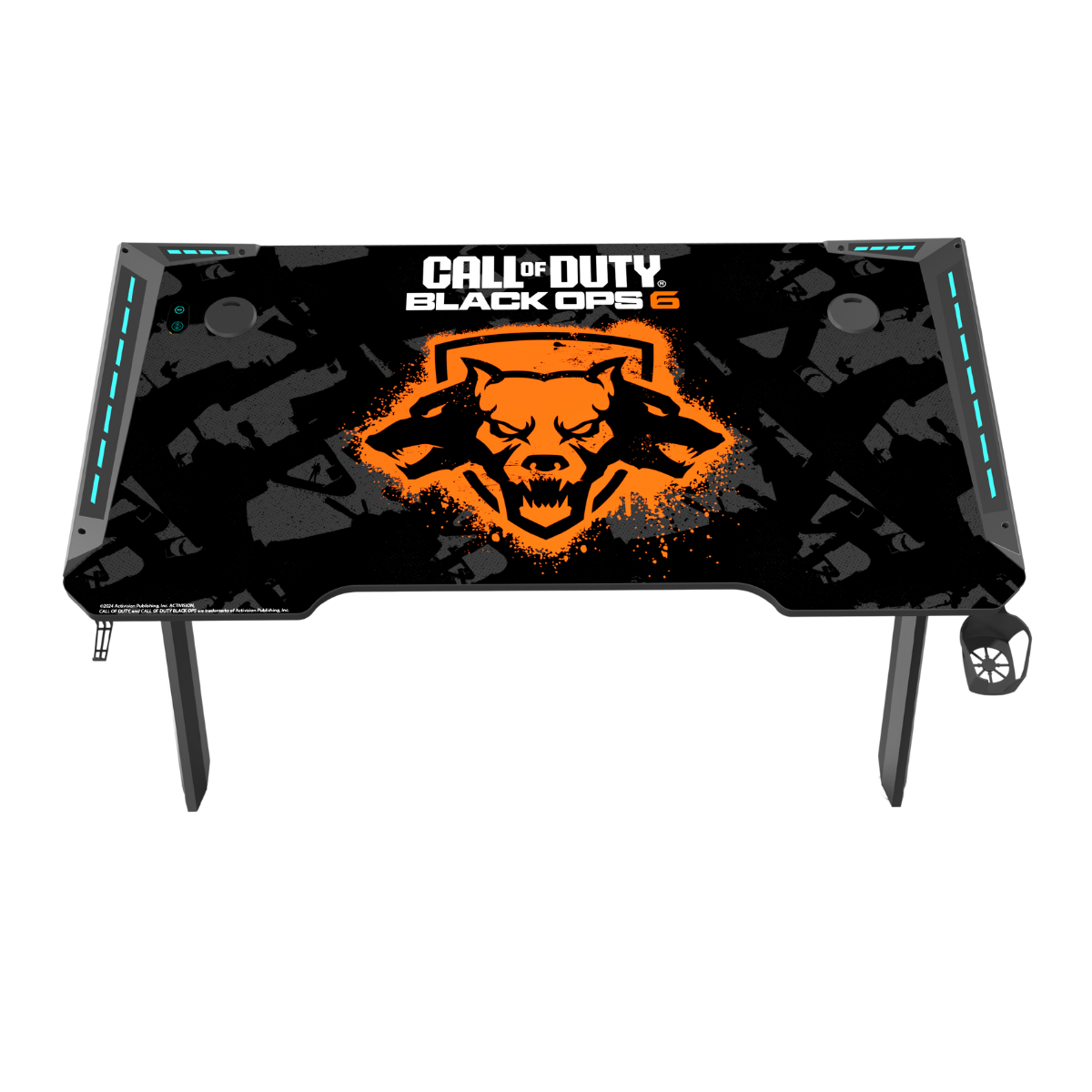 Call Of Duty HAWSKBILL (COD) BLKOPS6- RGB Flowing Light Gaming Desk Wi ...