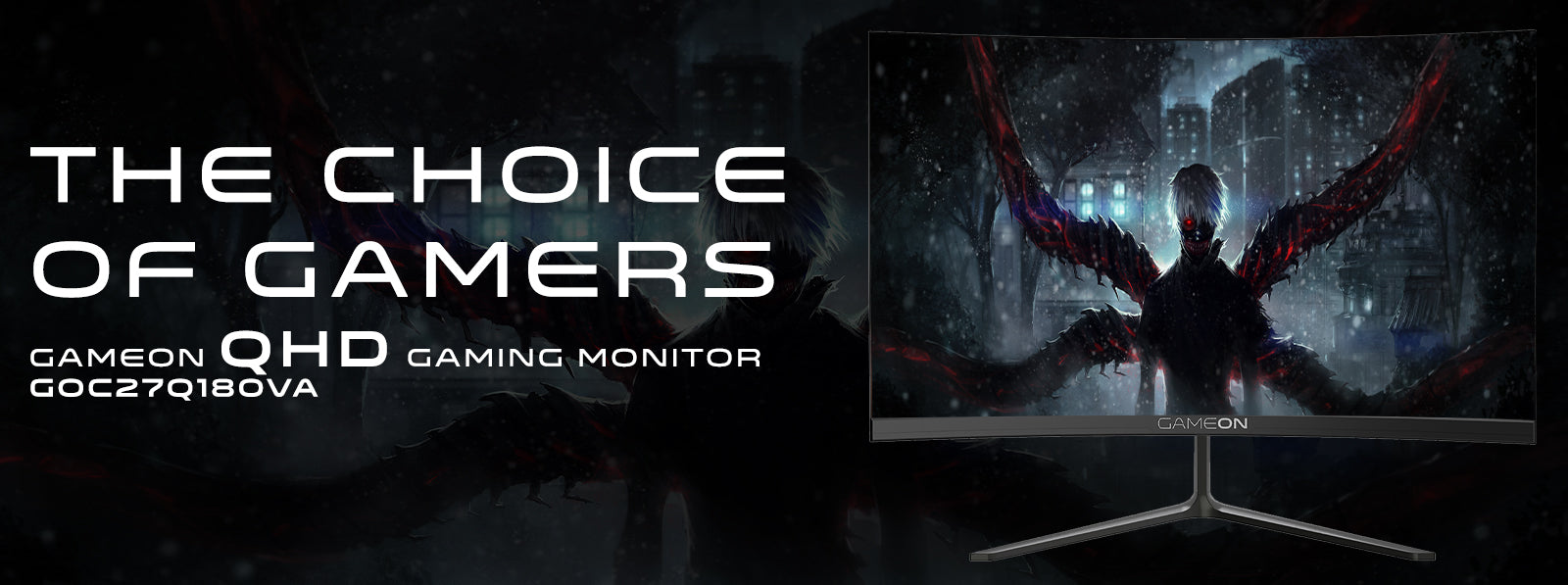 GAMEON GOC27Q180VA Pro Series 27" QHD, 180Hz, MPRT 0.5ms, HDMI 2.1, VA ...