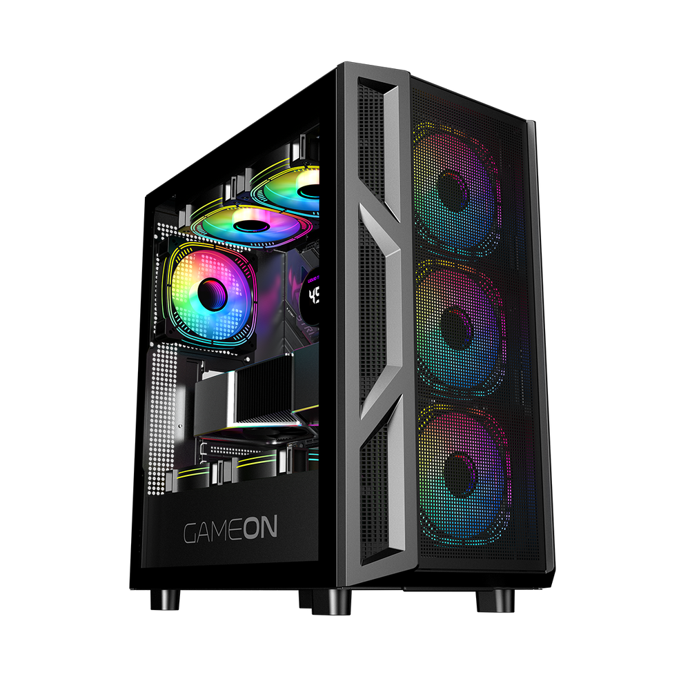 GAMEON Trident IV Series Mid Tower Gaming Case - Black – gameon.store