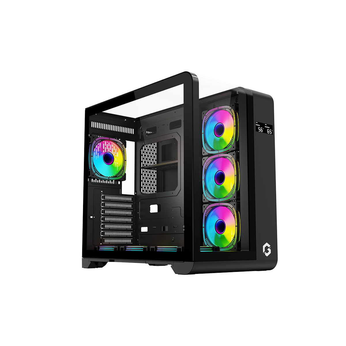 GAMEON Infinity Midnight Series ARGB Mid Tower Gaming Case - Black ...