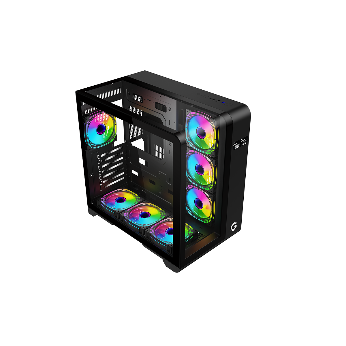 GAMEON Infinity Midnight Series ARGB Mid Tower Gaming Case - Black ...