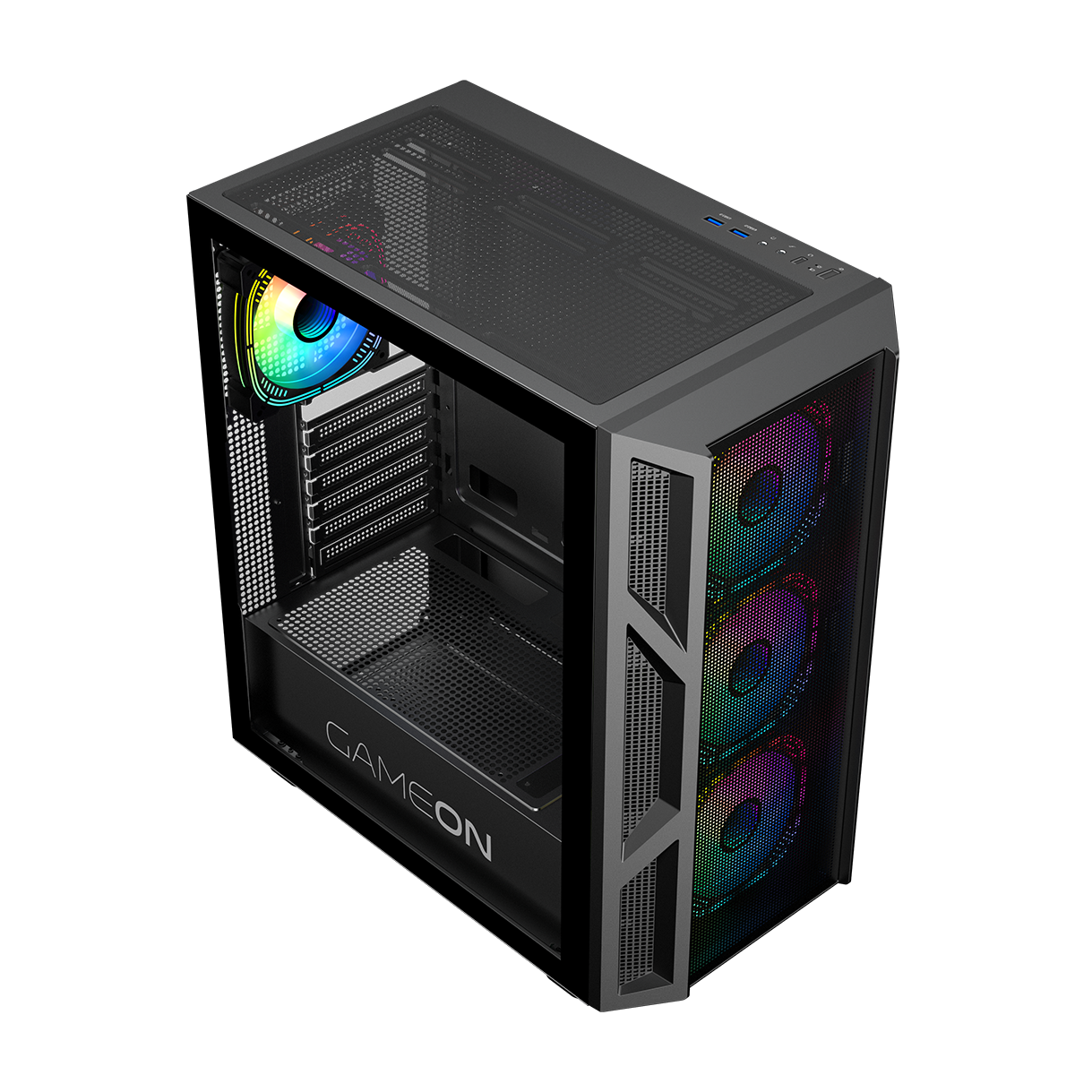 GAMEON Trident IV Series Mid Tower Gaming Case - Black – gameon.store