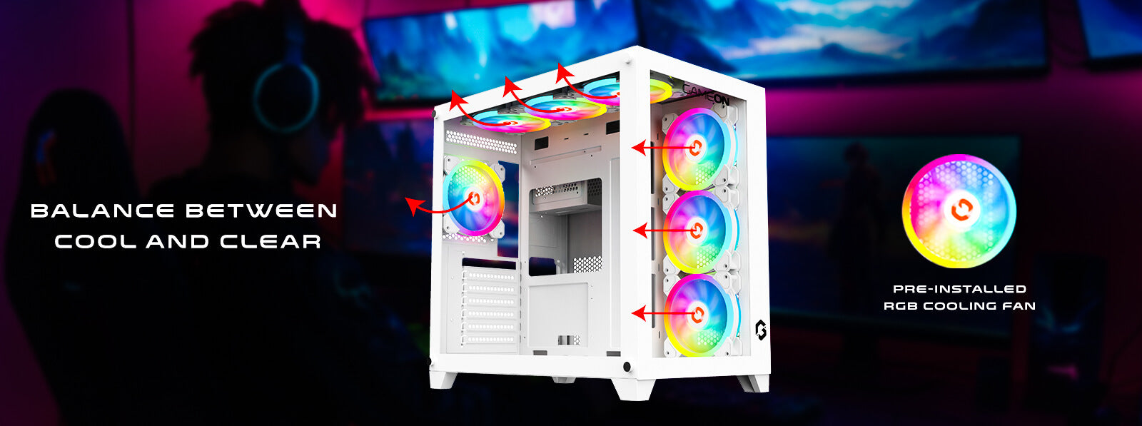 GAMEON Emperor Artic Series Mid Tower Gaming Case - White – gameon.store