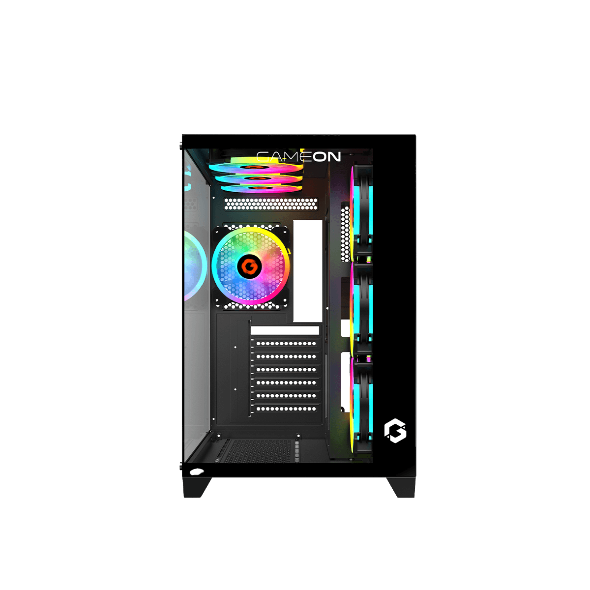 GAMEON Emperor Midnight Series Mid Tower Gaming Case - Black – gameon.store