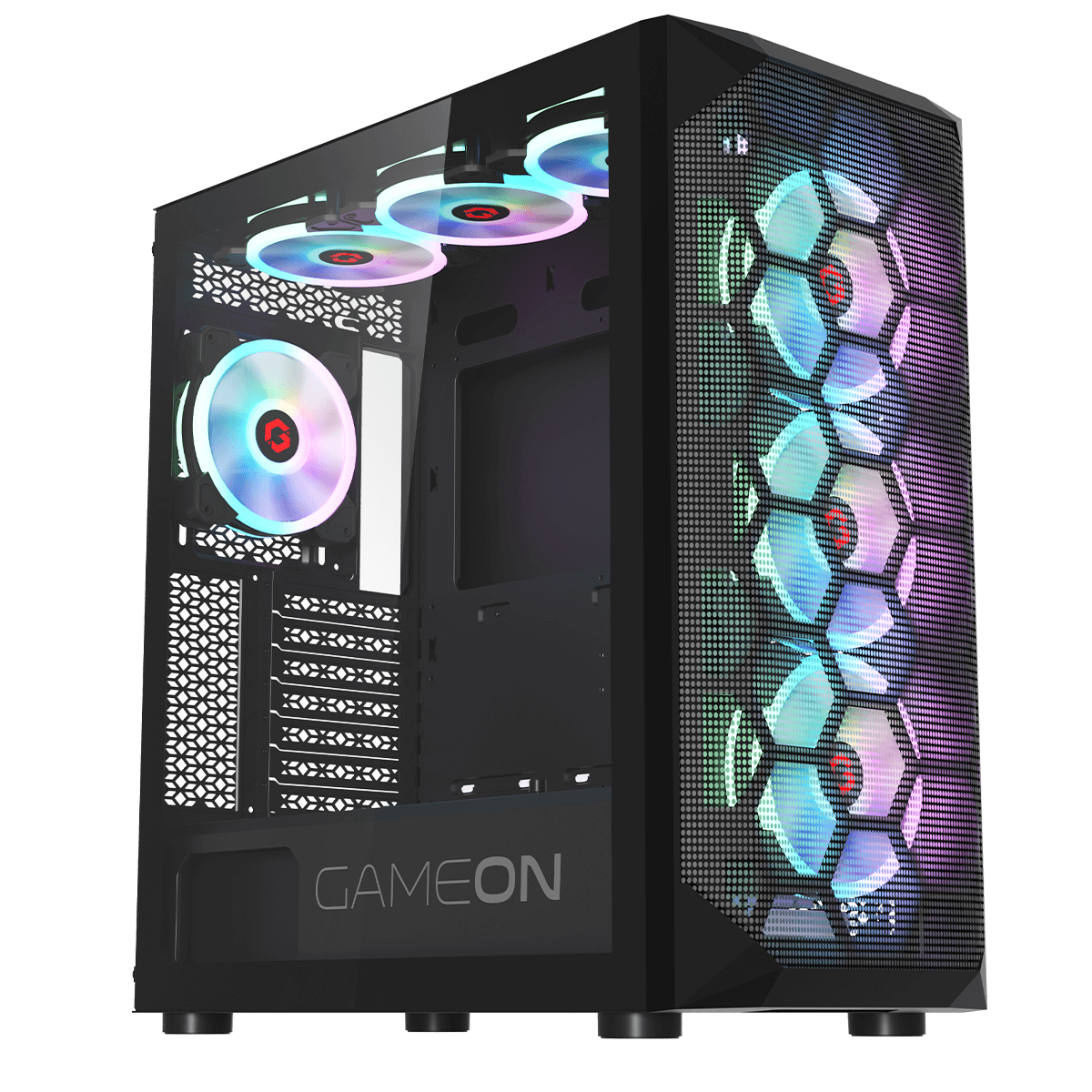 GAMEON Emperor Midnight I Series Mid Tower Gaming Case - Black – gameon ...
