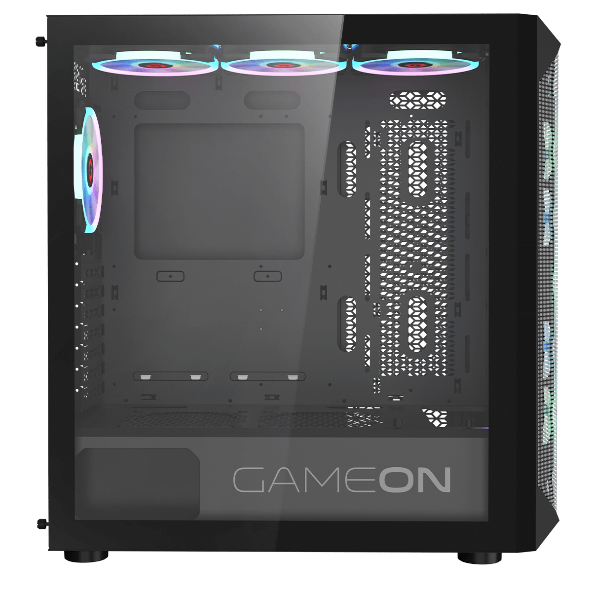 GAMEON Emperor Midnight I Series Mid Tower Gaming Case - Black – gameon.store