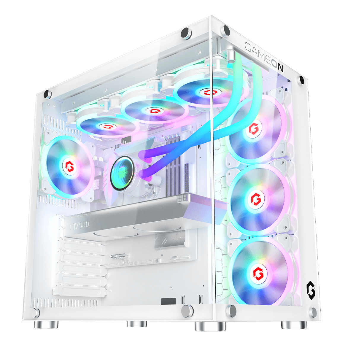 GAMEON Emperor Arctic II Series Mid Tower Gaming Case - White – gameon ...