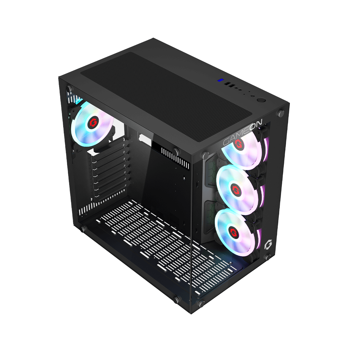 GAMEON Emperor Midnight II Series Mid Tower Gaming Case - Black ...