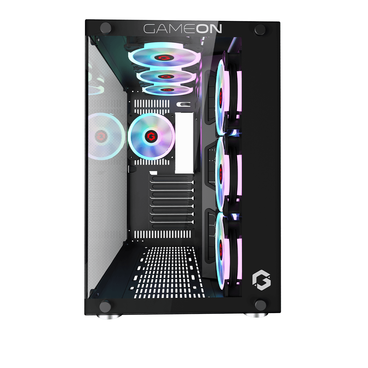 GAMEON Emperor Midnight II Series Mid Tower Gaming Case - Black ...