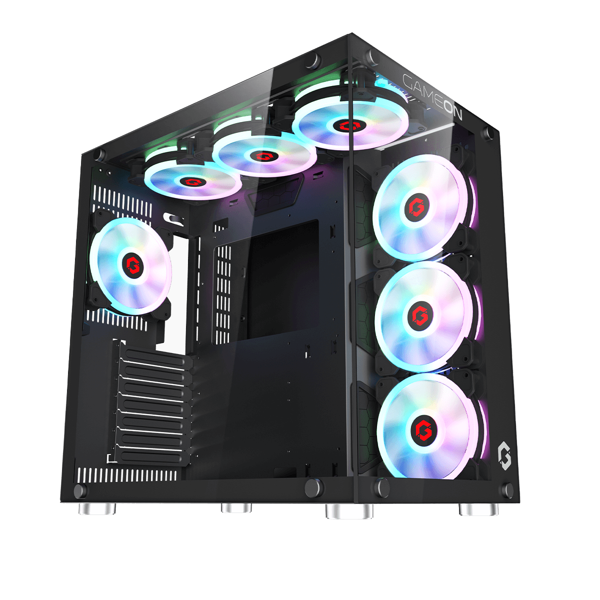 GAMEON Emperor Midnight II Series Mid Tower Gaming Case - Black ...