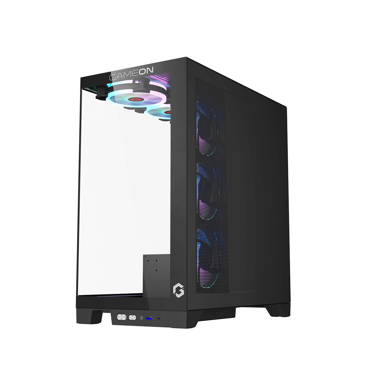 GAMEON Emperor Midnight IV Series Mid Tower Gaming Case - Black ...