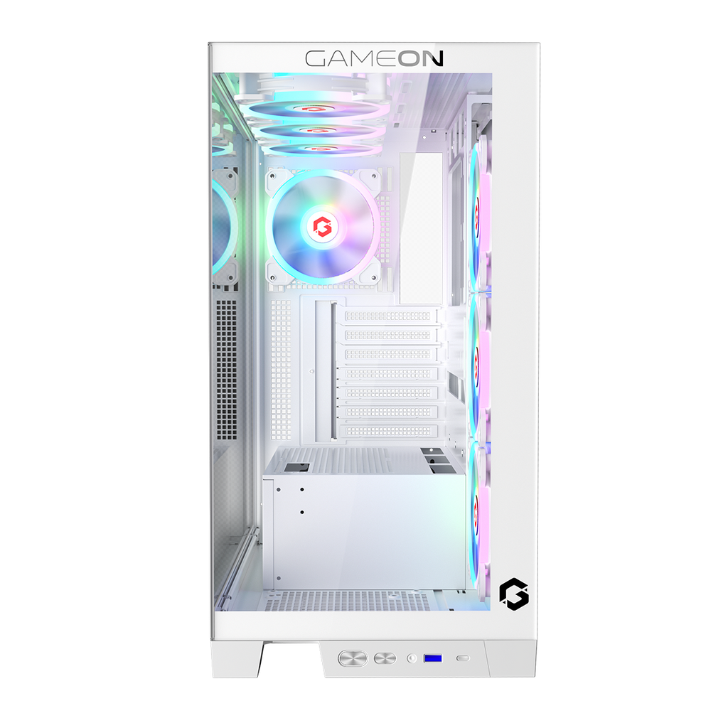 GAMEON Emperor Arctic IV Series Mid Tower Gaming Case - White – gameon ...