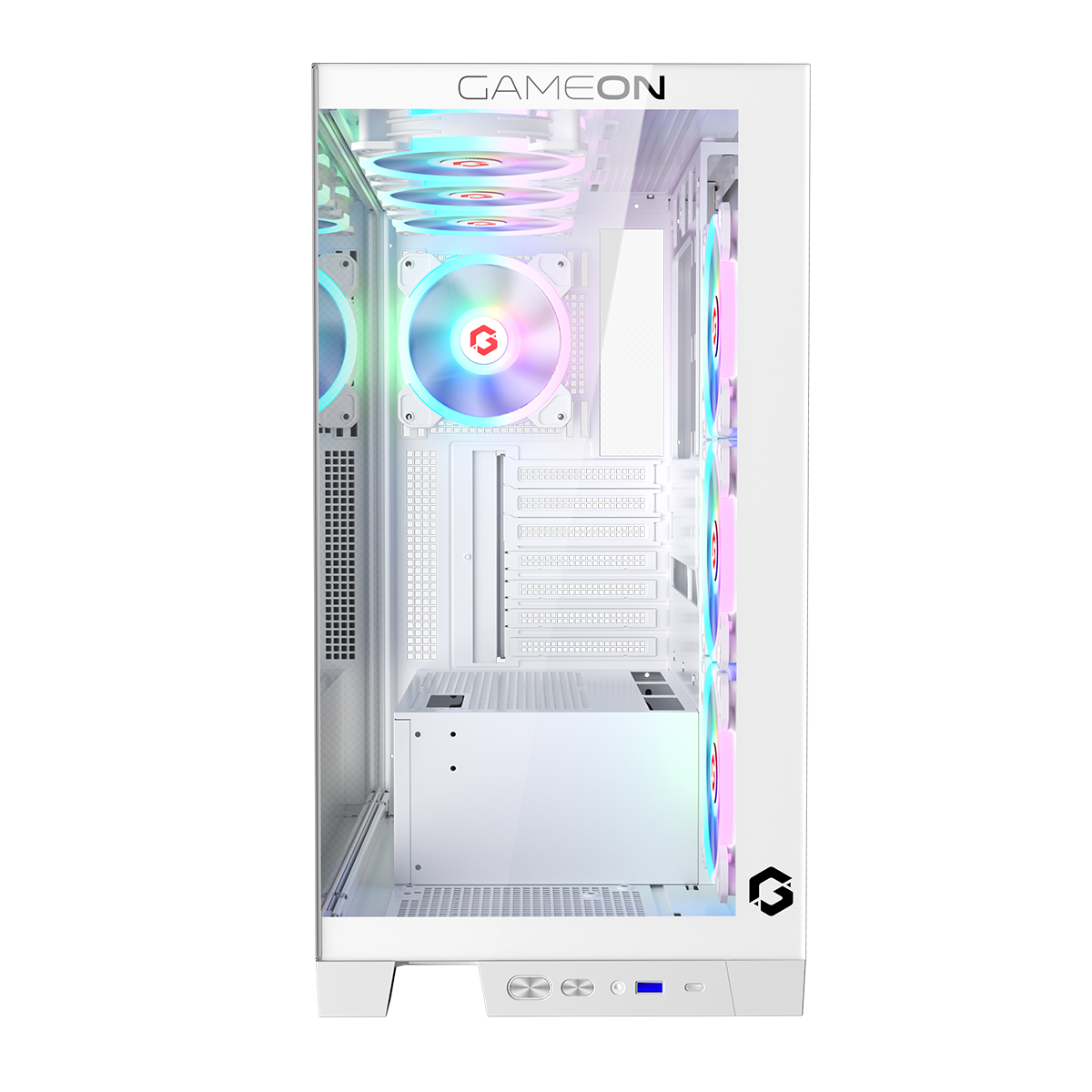 GAMEON Emperor Arctic IV Series Mid Tower Gaming Case - White – gameon ...