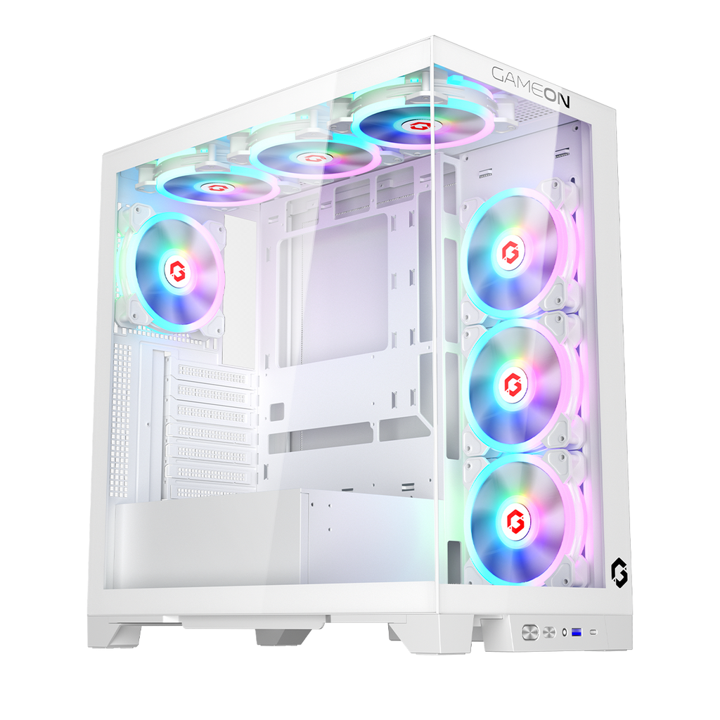 GAMEON Emperor Arctic IV Series Mid Tower Gaming Case - White – gameon ...