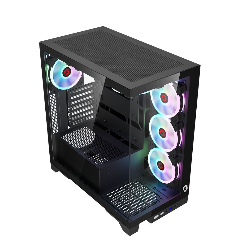 GAMEON Emperor Midnight IV Series Mid Tower Gaming Case - Black ...