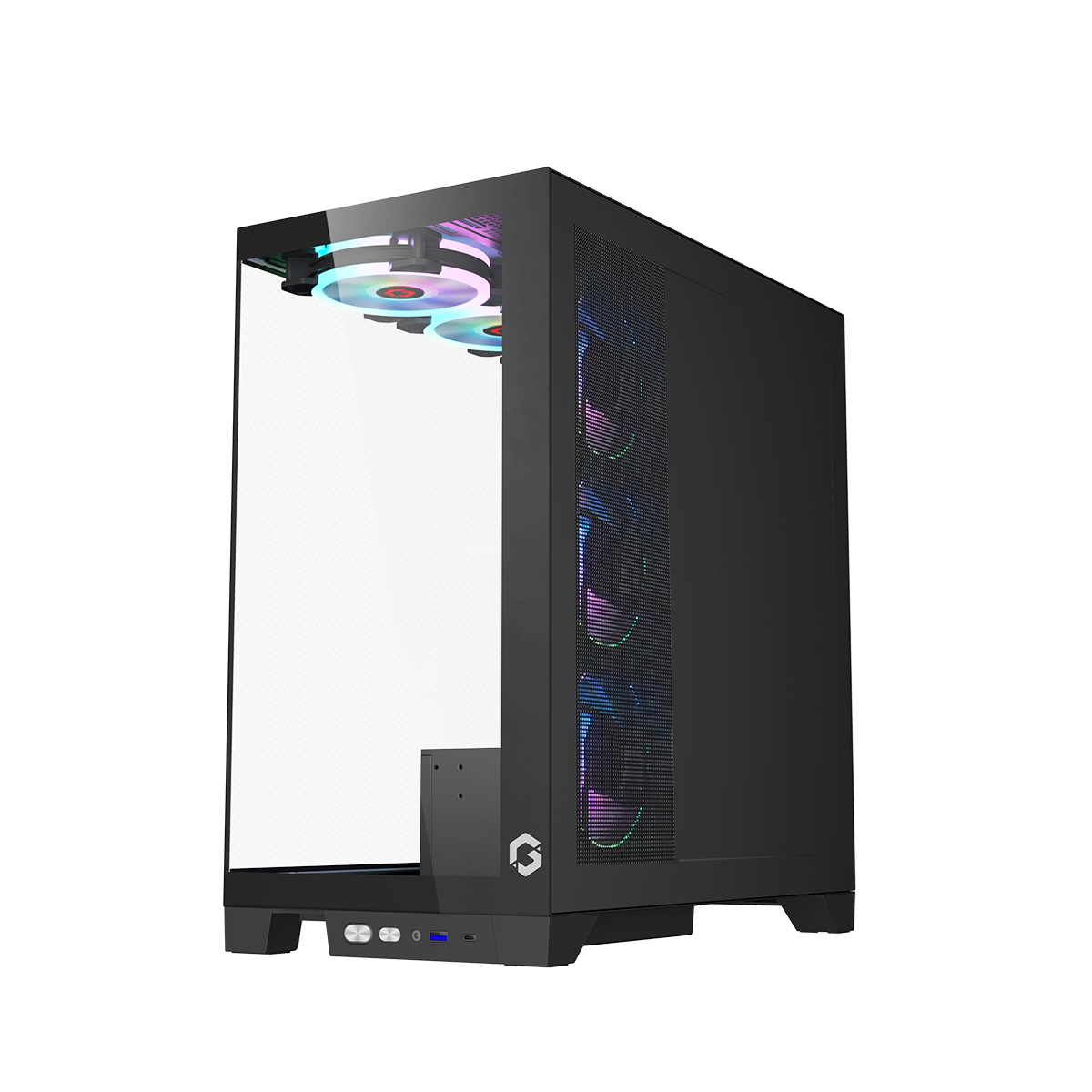 GAMEON Emperor Midnight IV Series Mid Tower Gaming Case - Black ...