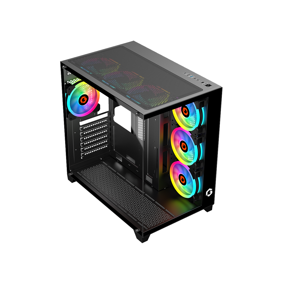 GAMEON Emperor Midnight Series Mid Tower Gaming Case - Black – gameon.store