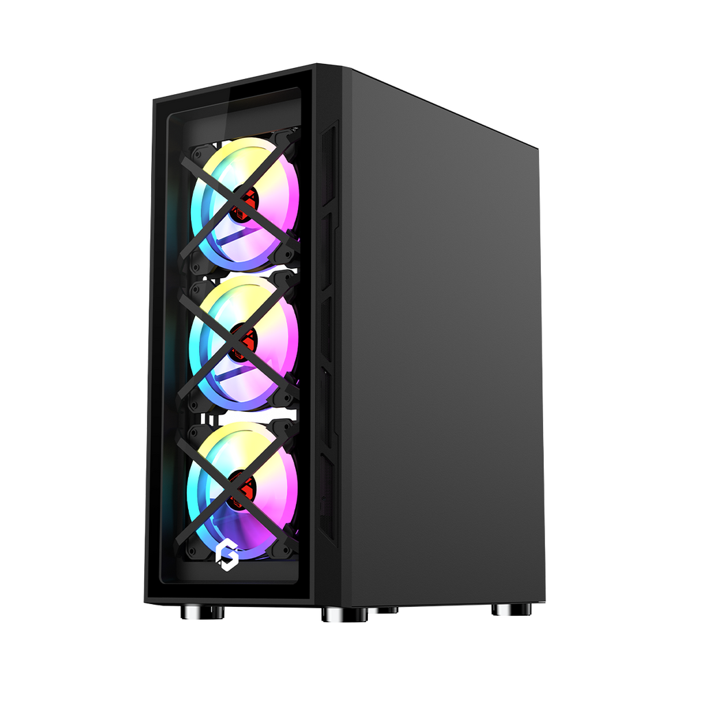 GAMEON TRIDENT III Mid Tower Gaming Case (Fixed ARGB) 4 Fans – gameon.store