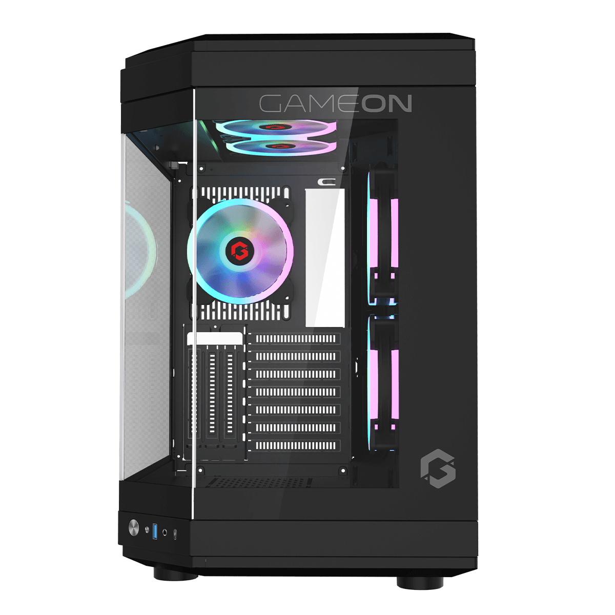 GAMEON Valkyrie Series Mid Tower Gaming Case - Black – gameon.store