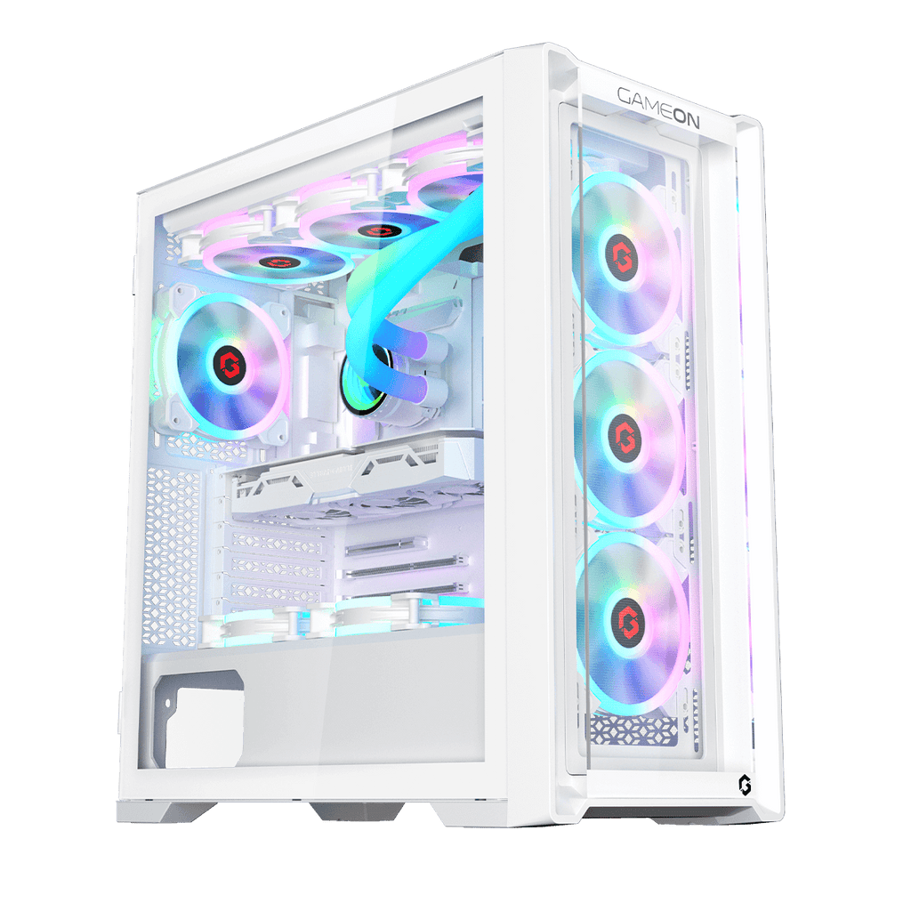GAMEON Vortex Arctic Series Mid Tower Gaming Case - White – gameon.store