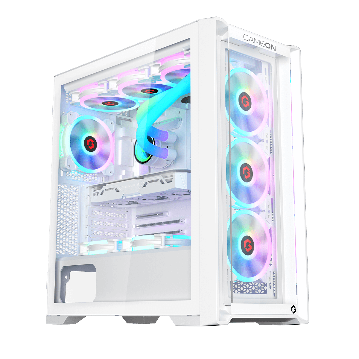 GAMEON Vortex Arctic Series Mid Tower Gaming Case - White – gameon.store