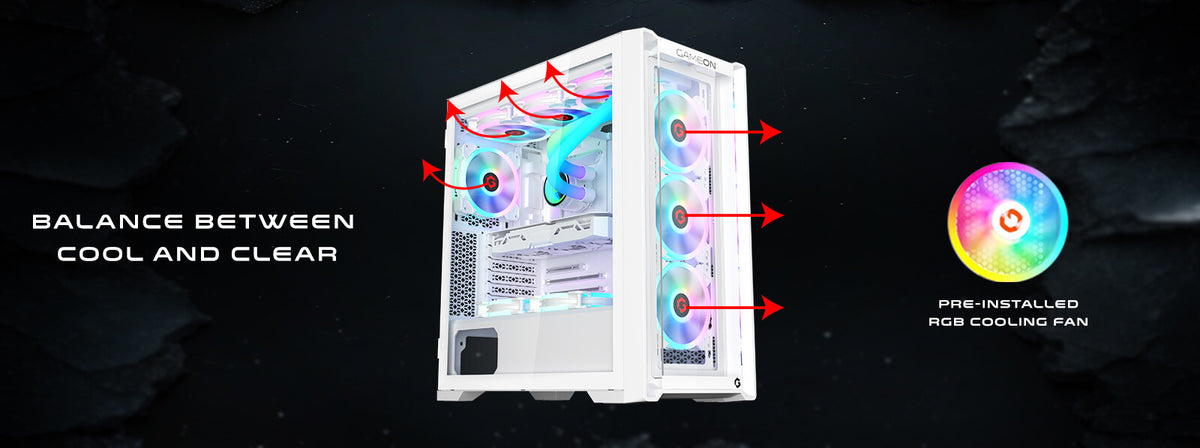 GAMEON Vortex Arctic Series Mid Tower Gaming Case - White – gameon.store