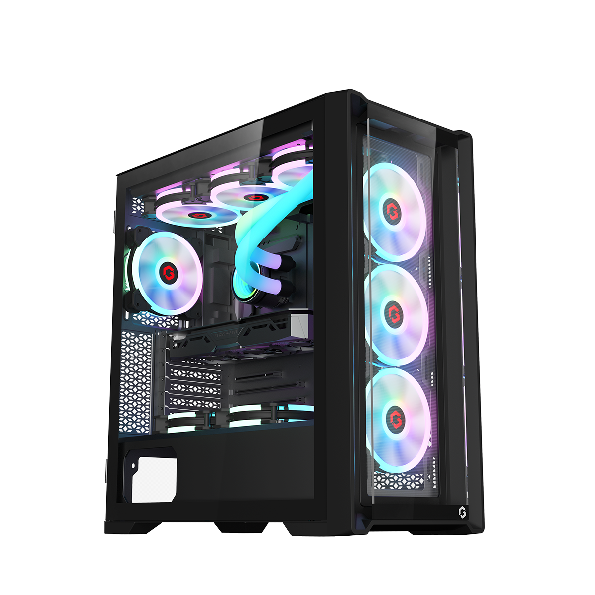 GAMEON Vortex Midnight Series Mid Tower Gaming Case - Black – gameon.store