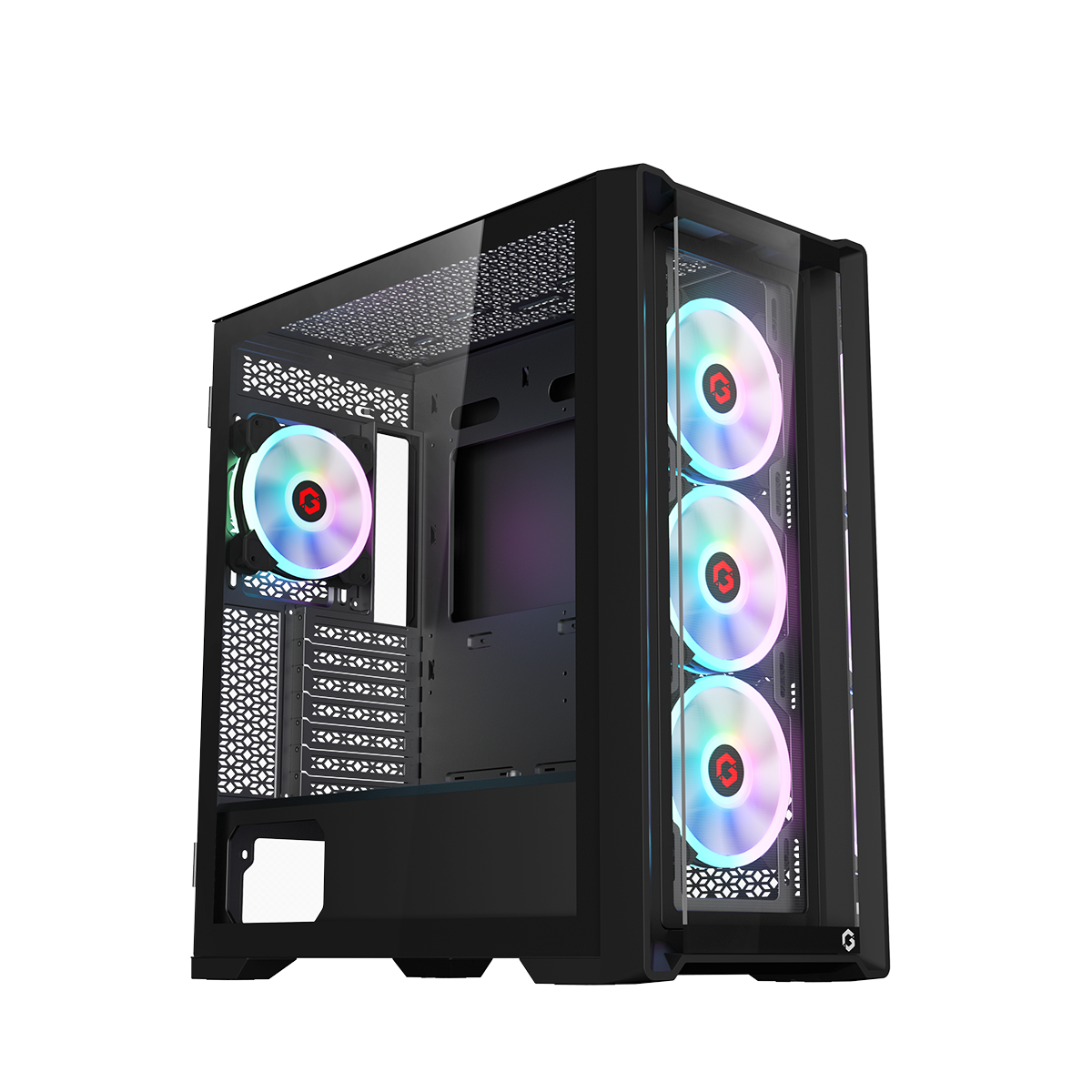 GAMEON Vortex Midnight Series Mid Tower Gaming Case - Black – gameon.store