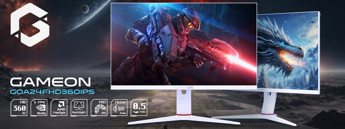 GAMEON GOA24FHD360IPS Artic Pro Series 24" FHD, 360Hz, MPRT 0.5ms, HDM ...
