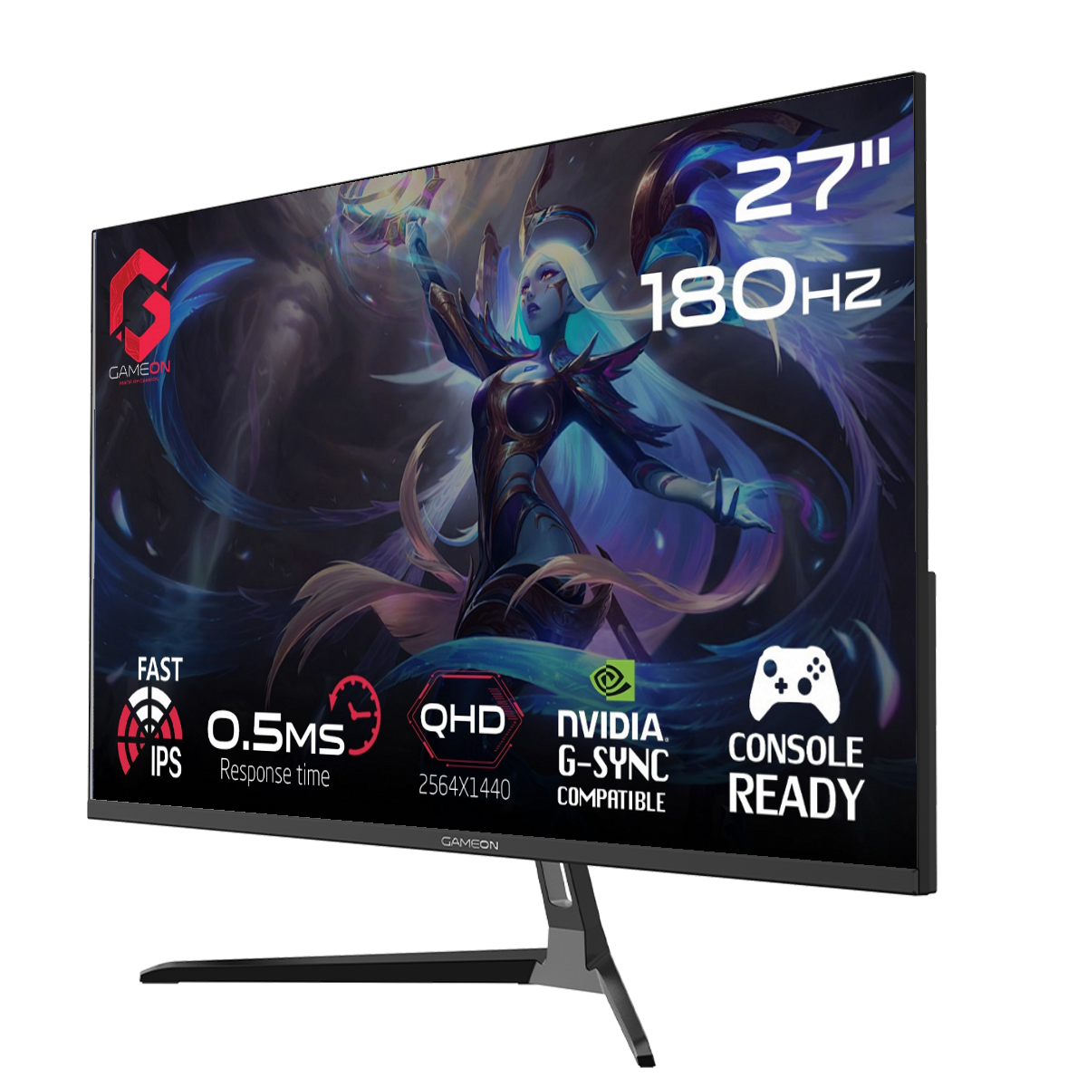 GAMEON GOPS27QHD180IPS 27" QHD, 180Hz, 0.5ms Fast IPS Gaming Monitor ...