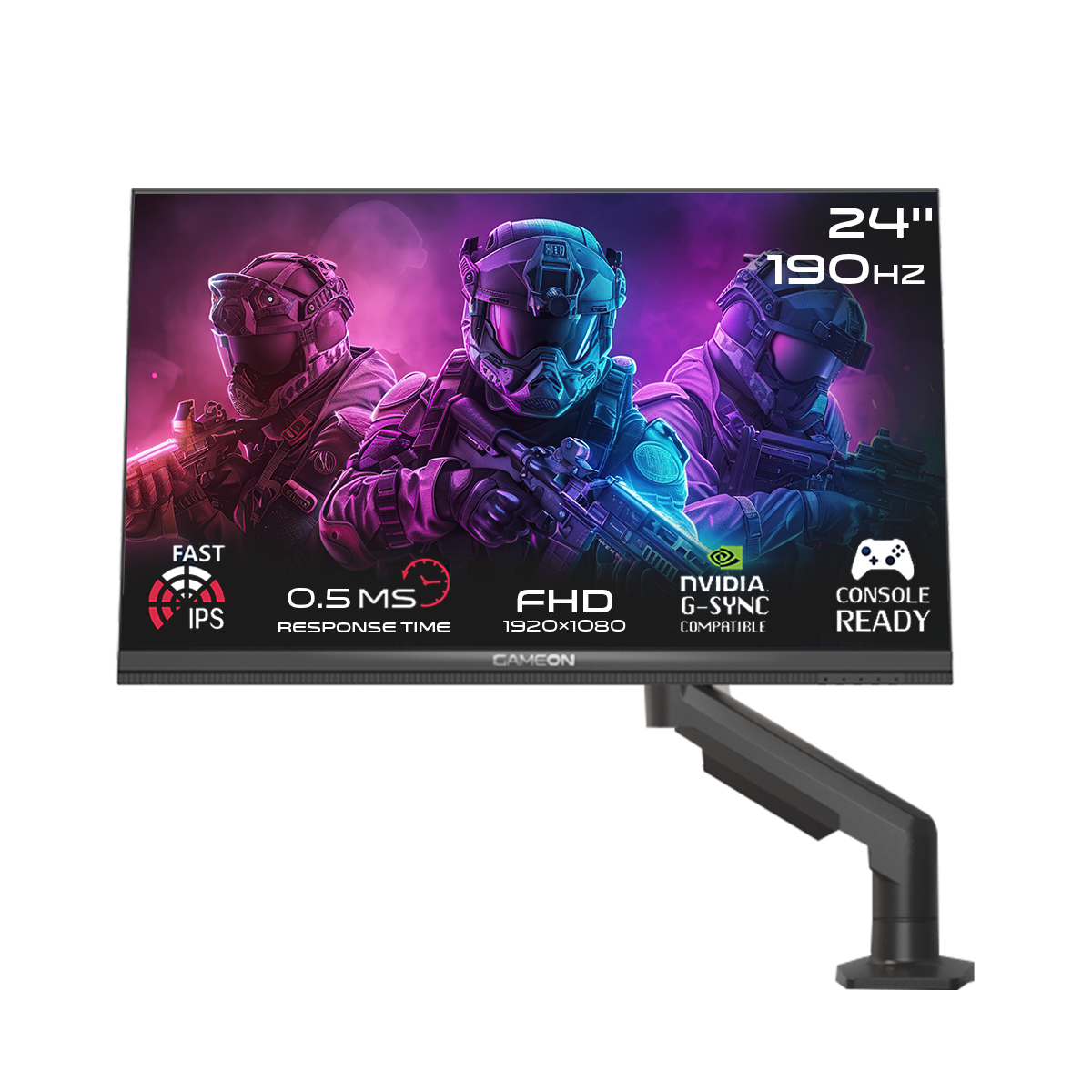 GAMEON GOM24FHD190IPSX Midnight Pro X Series 24" FHD, 190Hz, MPRT 0.5m ...